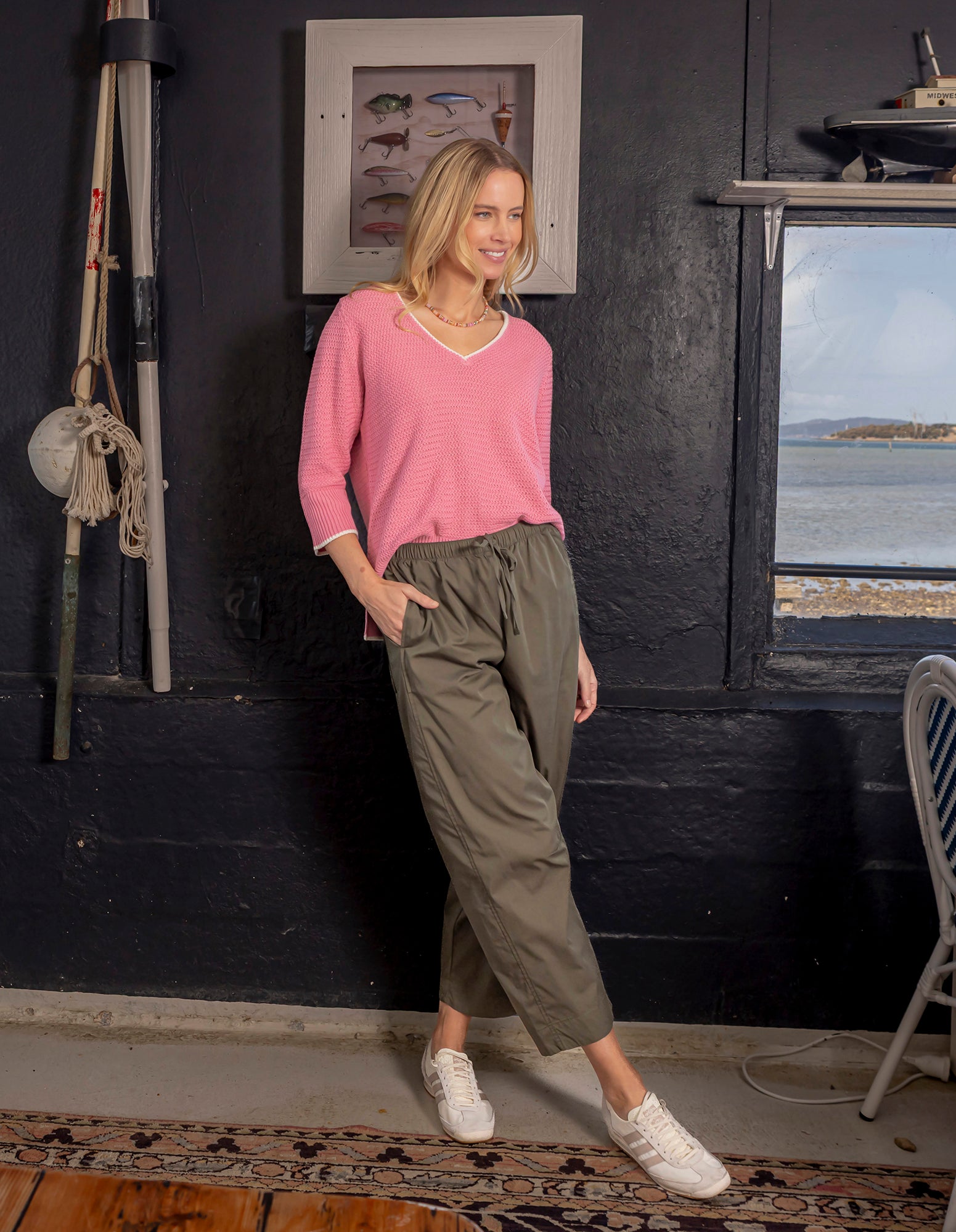 Lund Barrel Leg Pant Basil – Elm Lifestyle