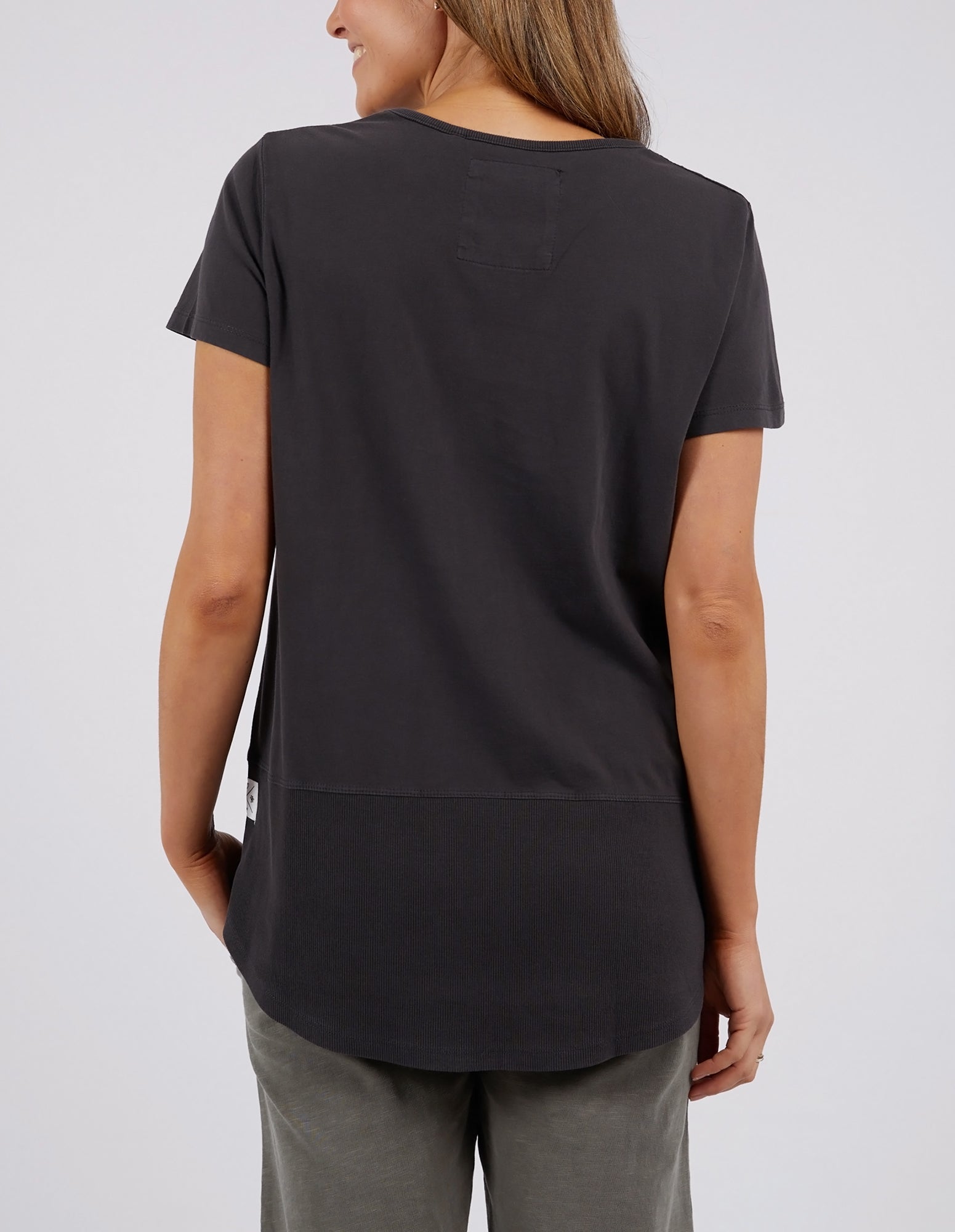 Rib S/S Tee Washed Black – Elm Lifestyle