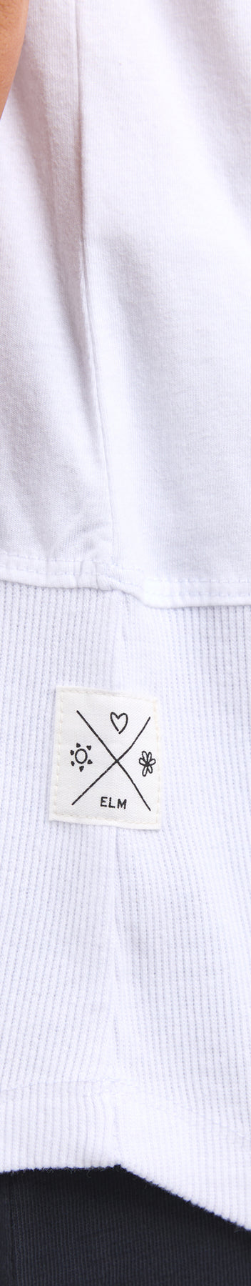 Rib S/S Tee White – Elm Lifestyle