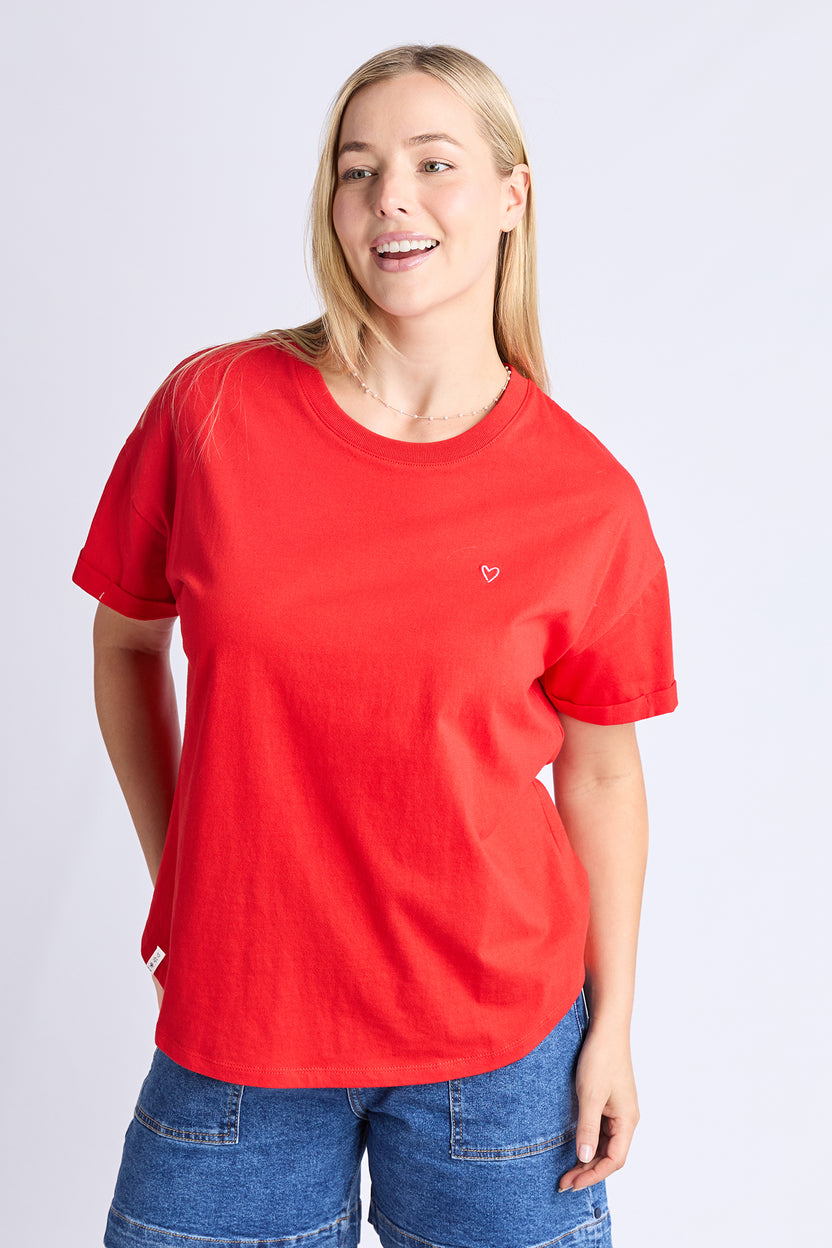 Halli S/S Tee Poppy – Elm Lifestyle