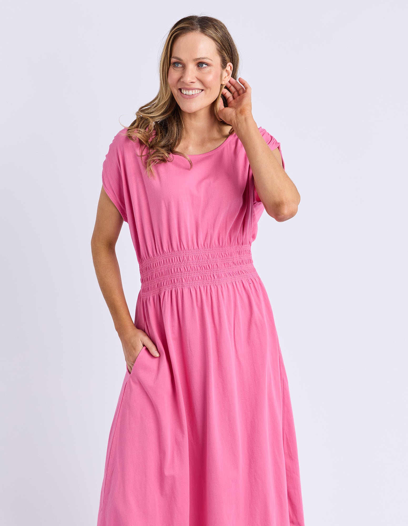 Nelle Midi Dress Chateau Rose – Elm Lifestyle