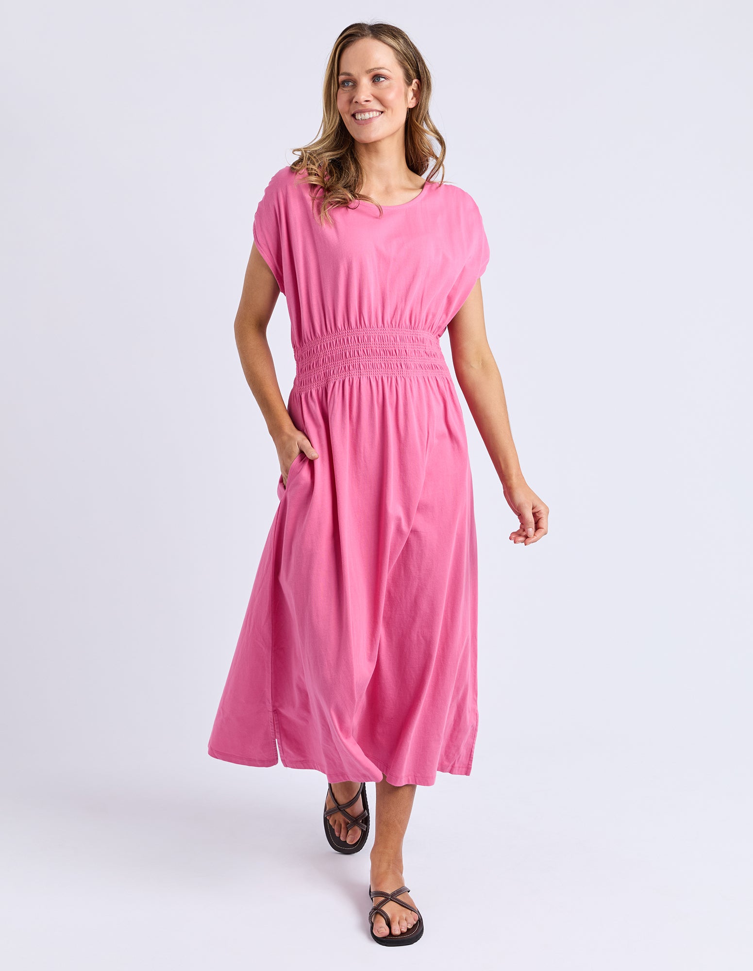Nelle Midi Dress Chateau Rose – Elm Lifestyle