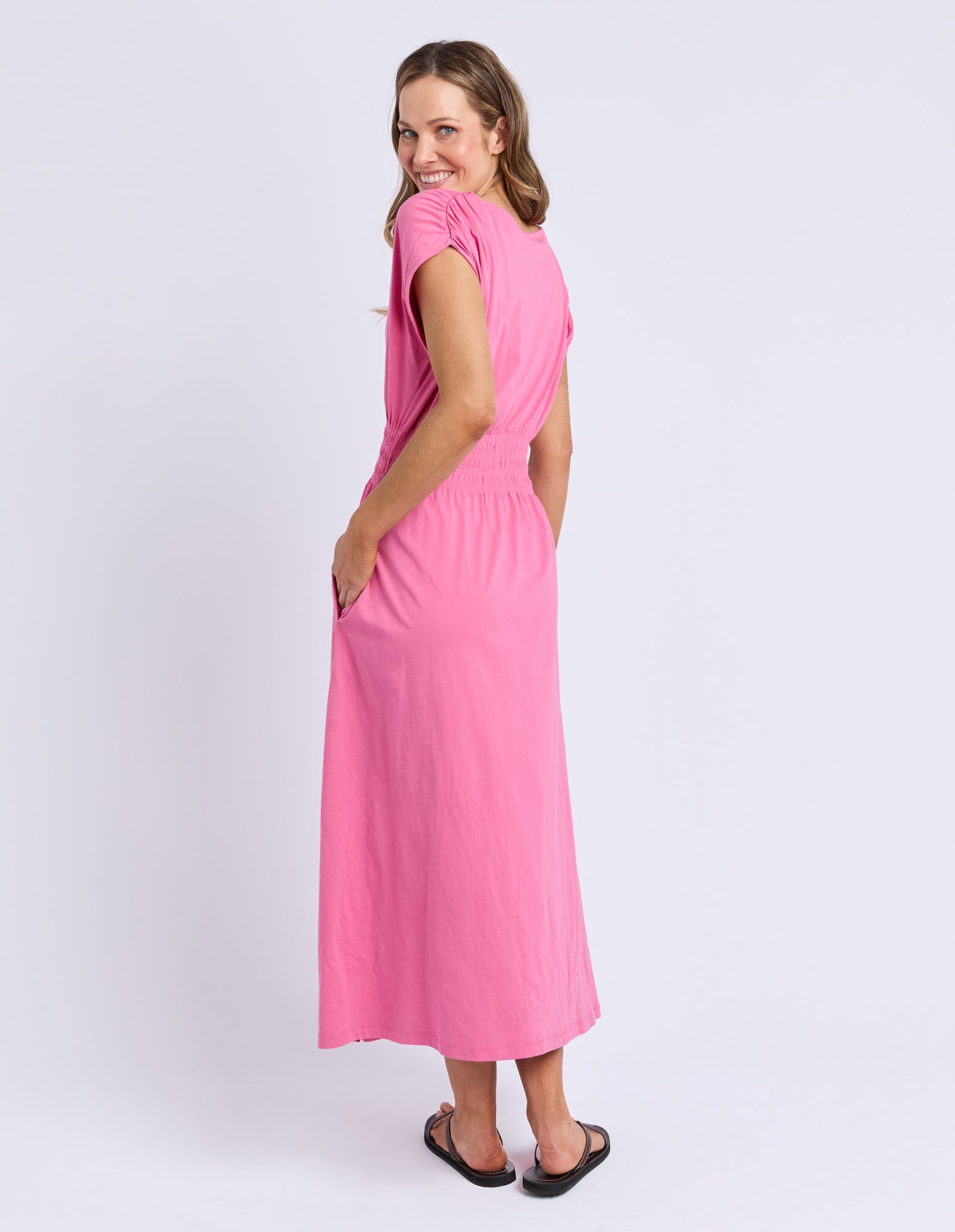 Nelle Midi Dress Chateau Rose – Elm Lifestyle
